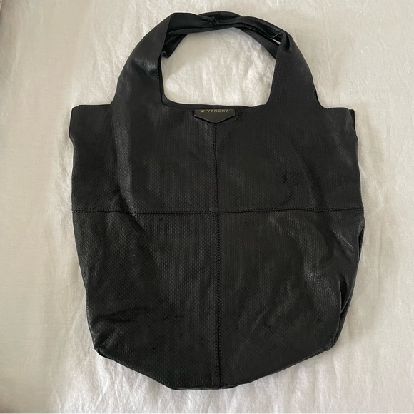 Givenchy | Bags | Givenchy George V Black Leather Tote | Poshmark
